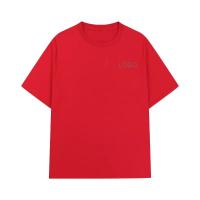 China Men's 100% Cotton Short Sleeve T-Shirt 170-280G Summer Casual Round Neck Loose Top for sale