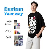 China 100% Cotton Oversized Acid Washed Men's T-Shirts Vintage Tee 170-230G Custom Logo Short Sleeve for sale