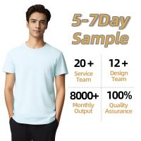 China Men's 100% Cotton Oversize T-Shirt 180gsm Short Sleeve Solid Print Embroidered Casual Knit Tee for sale