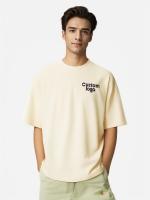 China Custom Unisex 100% Cotton Blank T Shirts US Size True to Size Drop Shoulder Tshirts for Men 170-230G for sale