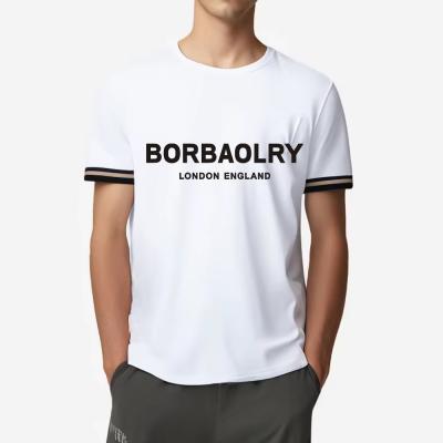 China Men's 100% Cotton Short Sleeve T-Shirt 170-230G Summer Breathable Anti-Wrinkle Custom ODM for sale