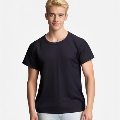 China Custom Photo Men's O-Neck T-Shirt 100% Cotton Quick Dry Breathable Short Sleeve 170-230G for sale