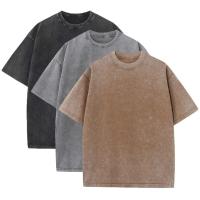 China Custom Design Oversized Heavyweight Cotton T Shirts Vintage Wash 170-230G Men Tees for sale