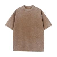 China Custom Design Oversized Heavyweight Cotton T Shirts Vintage Wash 170-230G Men Tees for sale