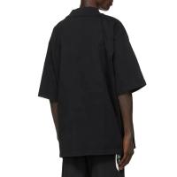 China Custom Embroidery Oversized Plain Black Mock Neck T Shirt for Men 170-230G Cotton for sale