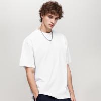 China Customized Heavyweight Men's Blank T-Shirt 170-230G Ribbed Crewneck ODM/OEM for sale
