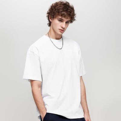 China Customized Heavyweight Men's Blank T-Shirt 170-230G Ribbed Crewneck ODM/OEM for sale