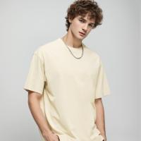 China Customized Heavyweight Men's Blank T-Shirt 170-230G Ribbed Crewneck ODM/OEM for sale