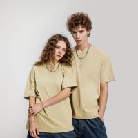 China Customized Heavyweight Men's Blank T-Shirt 170-230G Ribbed Crewneck ODM/OEM for sale