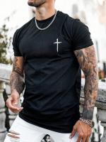 China Men's Print Graphic Tee Soft Breathable Comfort Casual Outfits Summer Essential 170-220G Fabric for sale