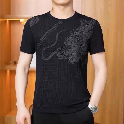 China Factory Direct Men's Breathable Short Sleeve Golf T Shirt 170-220G Crewneck Knitwear for sale