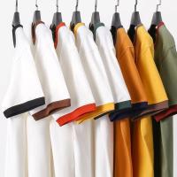 China Wholesale Custom Color Block Stitching T-Shirt Heavyweight 170-220G Two-Tone Patchwork Men for sale