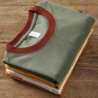 China Wholesale Custom Color Block Stitching T-Shirt Heavyweight 170-220G Two-Tone Patchwork Men for sale