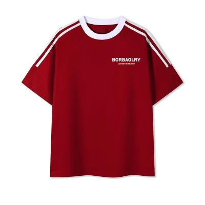 China Men O Neck Regular Fit Knitted Dyed Cotton T Shirt 170 230G Breathable Anti Wrinkle for sale
