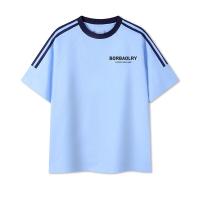 China Men O Neck Regular Fit Knitted Dyed Cotton T Shirt 170 230G Breathable Anti Wrinkle for sale
