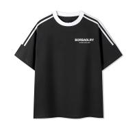 China Men O Neck Regular Fit Knitted Dyed Cotton T Shirt 170 230G Breathable Anti Wrinkle for sale