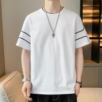 China OEM Custom Logo Men's Short Sleeve T-Shirt 170-220G Breathable Summer Loose Top for sale