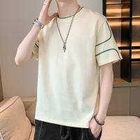 China OEM Custom Logo Men's Short Sleeve T-Shirt 170-220G Breathable Summer Loose Top for sale