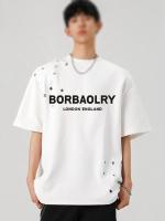 China OEM Black Oversized T-Shirt for Men Heavy Weight 280g Acid Wash Vintage Custom Tshirt for sale