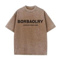 China Custom Boxy Heavyweight 280g Oversized Pullover Men Vintage Distress Acid Wash T Shirt for sale