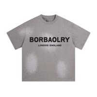 China Heavyweight Distressed Men Boxy T-Shirt 170-280G Acid Wash Oversized Custom Cropped Tee for sale