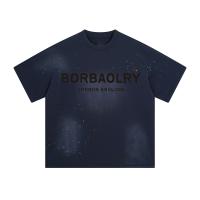 China Heavyweight Distressed Men Boxy T-Shirt 170-280G Acid Wash Oversized Custom Cropped Tee for sale