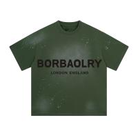 China Heavyweight Distressed Men Boxy T-Shirt 170-280G Acid Wash Oversized Custom Cropped Tee for sale