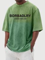 China Custom Washed Gradient Short Sleeve T Shirt for Men 170 280G Fabric ODM OEM Wholesale for sale