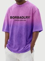 China Custom Washed Gradient Short Sleeve T Shirt for Men 170 280G Fabric ODM OEM Wholesale for sale