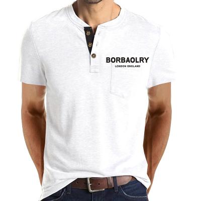 China Custom Quick Dry Cotton Short Sleeve T Shirts for Men 170-280G Anti-Wrinkle Breathable for sale