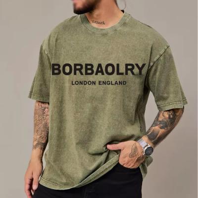 China Men's Oversized Graphic Crop Top T-Shirt 170-280gsm Breathable Anti-Wrinkle Street Style for sale