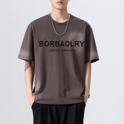 China Wholesale Oversized Unisex Cotton T-Shirt 280 Gsm Heavyweight Streetwear Custom DTG Print for Men for sale