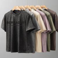 China Custom Logo Heavyweight Cotton Acid Wash T-Shirt 170-280g Oversized Vintage Digital Printing Men for sale
