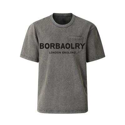 China Wholesale Heavy Weight Oversize Men's T Shirt 170-280G Cotton Vintage Printing for sale