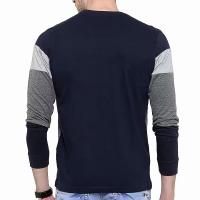 China Men's Color Block Pullover T-Shirt 170-220G Breathable Anti-Wrinkle Custom ODM for sale