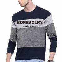 China Men's Color Block Pullover T-Shirt 170-220G Breathable Anti-Wrinkle Custom ODM for sale