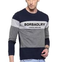 China Men's Color Block Pullover T-Shirt 170-220G Breathable Anti-Wrinkle Custom ODM for sale