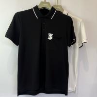 China Men's Embroidered Logo Polo Shirt Black White Trim 170-230G Cotton Long Sleeve ODM OEM for sale