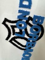 China Men's White Cotton T-Shirt Flocking Letter Print Short Sleeve Casual Top 170-230G for sale