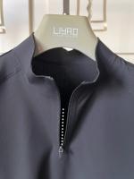 China Men High Neck Short Sleeve Shirts Stretch Quick Dry Breathable Fabric 170-230G Outdoor Sport T-shirt for sale