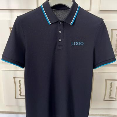 China Men's 100% Cotton Pique Polo Shirt with Contrast Trim 170-230G ODM/OEM Long Sleeve for sale