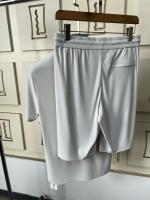 China Men's Cotton Sportswear Short Sleeve Top and Pants Set 170-230G Breathable Anti-Wrinkle for sale