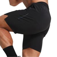 China Men's Quick Dry Running Shorts 92% Polyester 8% Spandex Knee Length Summer with Back Pocket for sale