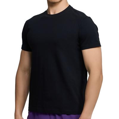 China Men's Sorona Fabric Quick Dry Sports T-Shirt Breathable Gym Shirt 210gsm Cotton Polyester Blend for sale