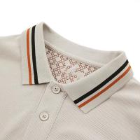 China Custom Logo Quick Dry Striped Short Sleeve Polo Shirt 170-120G Cotton Men ODM for sale