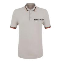 China Custom Logo Quick Dry Striped Short Sleeve Polo Shirt 170-120G Cotton Men ODM for sale