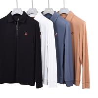 China Custom Anti-Pilling 100% Cotton Long Sleeve Polo T Shirt for Men 170-120GSM for sale