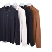 China Custom Anti-Pilling Long Sleeve Polo Shirt for Men 170-120gsm Cotton Business Wear for sale