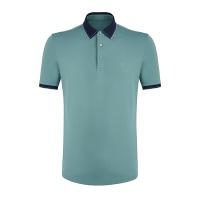 China Custom Wicking Polo Shirt 95% Polyester 5% Spandex 170g Men Short Sleeve 3 Button for sale