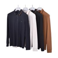 China Custom Sublimated Long Sleeve Polo Shirts for Men 100% Cotton 170-120gsm Breathable Anti-Wrinkle ODM OEM for sale